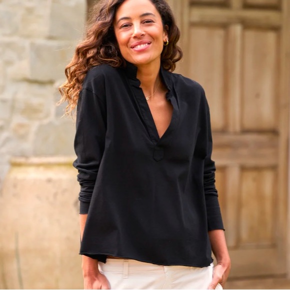 Frank & Eileen | Tops | Frank Eileen Patrick Popover Shirt Tee Black | Poshmark
